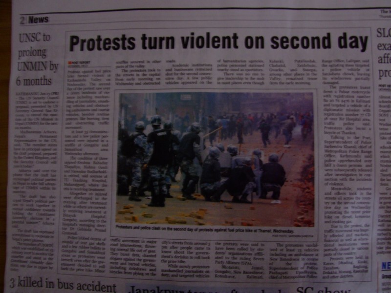 Newspapers in Kathmandu told a different story the next day – The ...